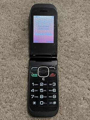 Alcatel OneTouch A392CC (Consumer Cellular) Black 3G Flip Phone | eBay