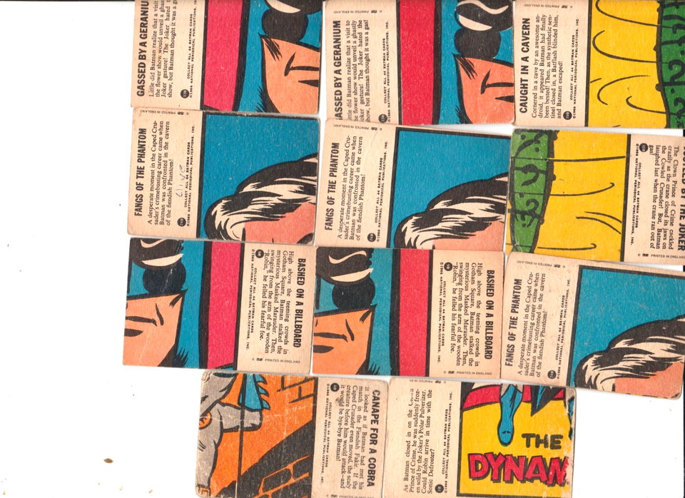 BATMAN Part-Set #9-39 (1966) a&bc Blue Cowl/Bat 12 Gum Cards B | eBay UK