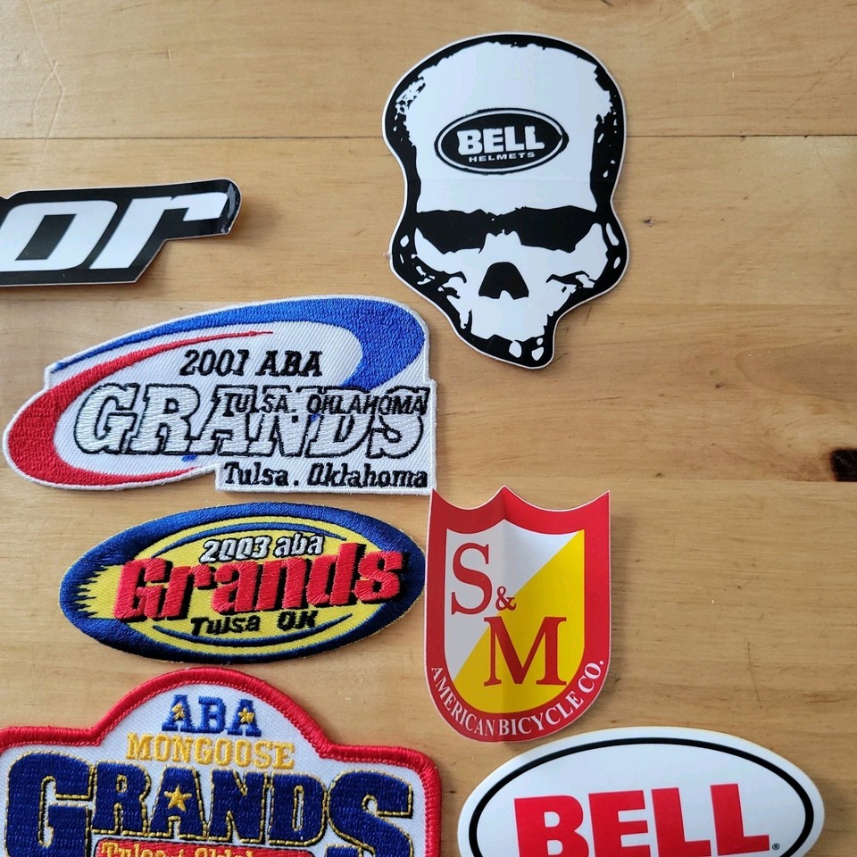 BMX Bike Patch Sticker decal lot ABA Bell S&M grands Mongoose | eBay