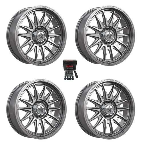 MSA M55 Commander 24" Wheels Platinum/Machined Kawasaki Mule Pro FXT ...