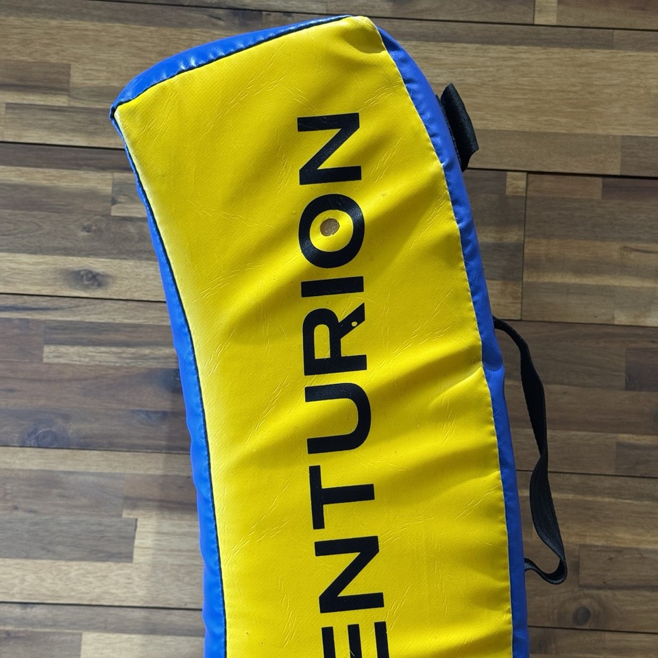 Centurion Rugby Tackle Bag Curved Shield Blue Yellow Rucking Used | eBay UK