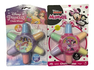 Disney Minnie &Princess Chalk Wheel 6 Colors in One (2) Pack NEW Easter ...
