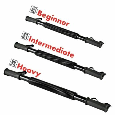 30KG 40KG 50K 60kg Arm Power Twister Stretch Spring Bendy Bend Bar Gym ...