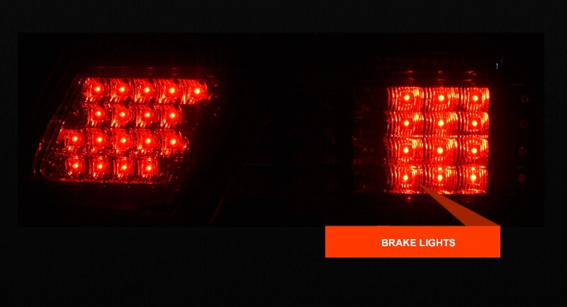 Clear Red LED Tail Lights for Mercedes-Benz CLK-Class W208 C208 A208 ...