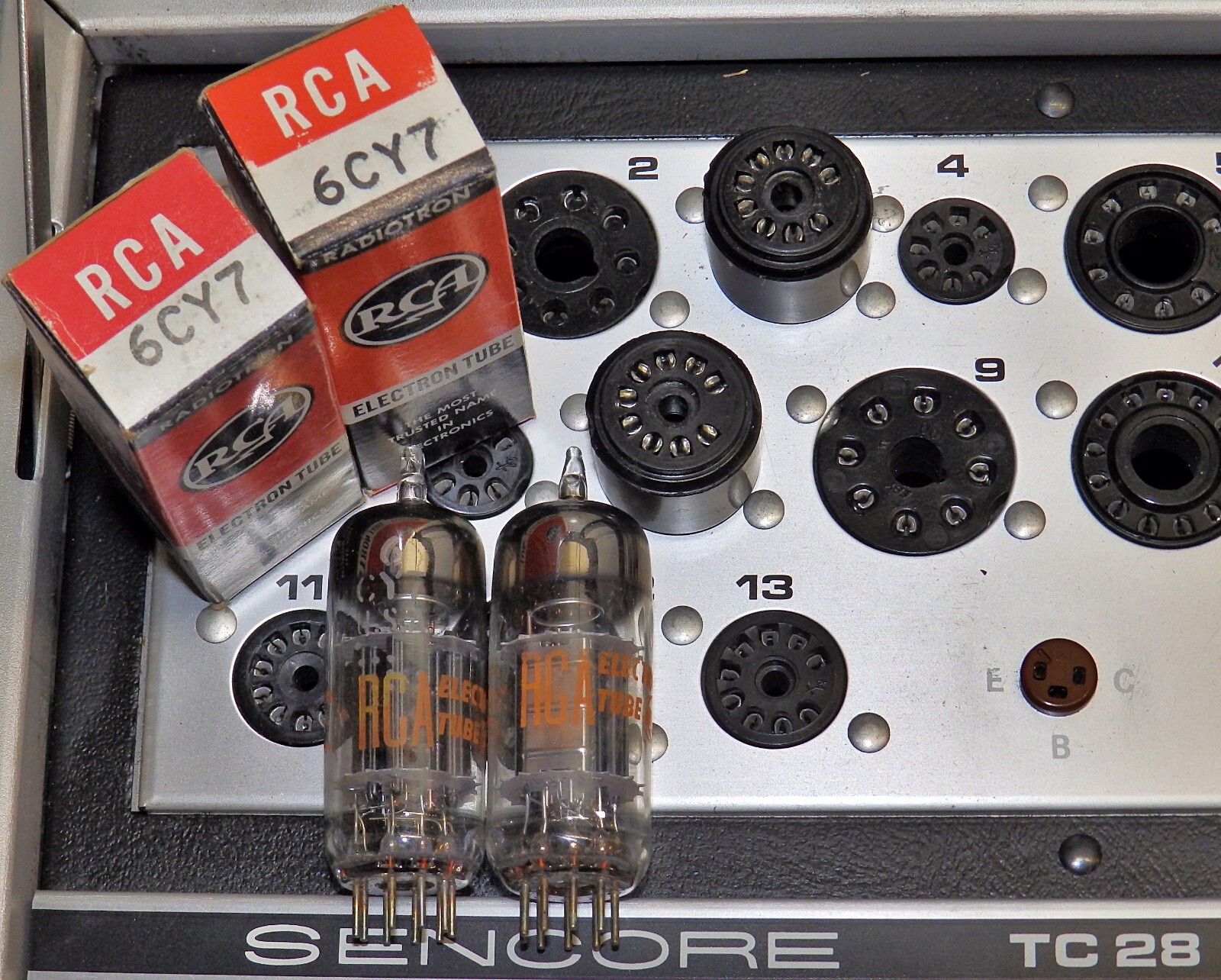 TUBES = 2 new 6CY7 RCA NOS NIB USA for ROCKOLA Jukebox tube amp or ...