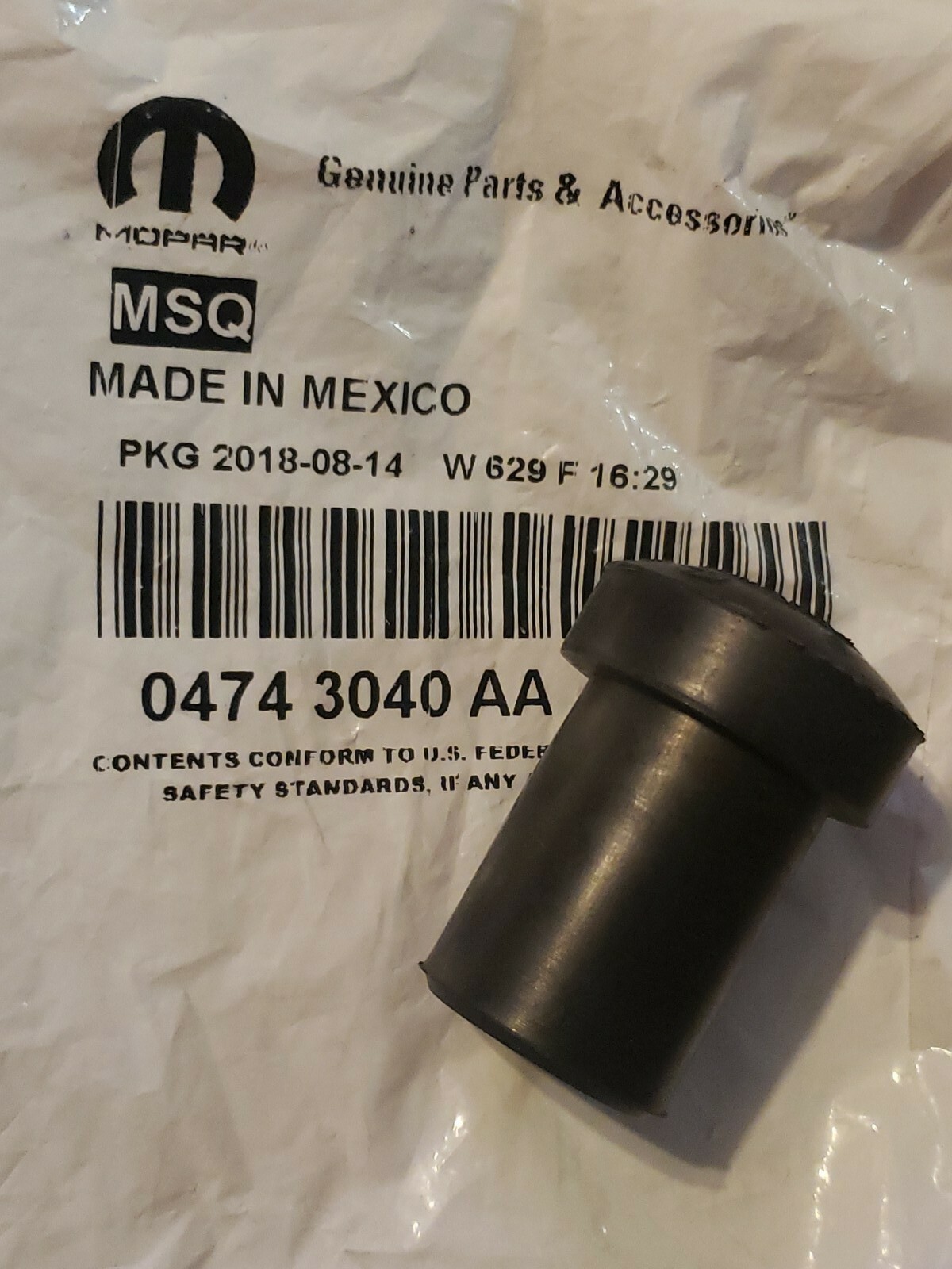 Genuine Mopar Spring Bushing 4743040AA | 1.732in | Mexico | OE
