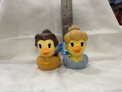 BELLE and CINDERELLA 3” Disney Ducks For Cruise Or Jeeps -Set Of 2- | eBay