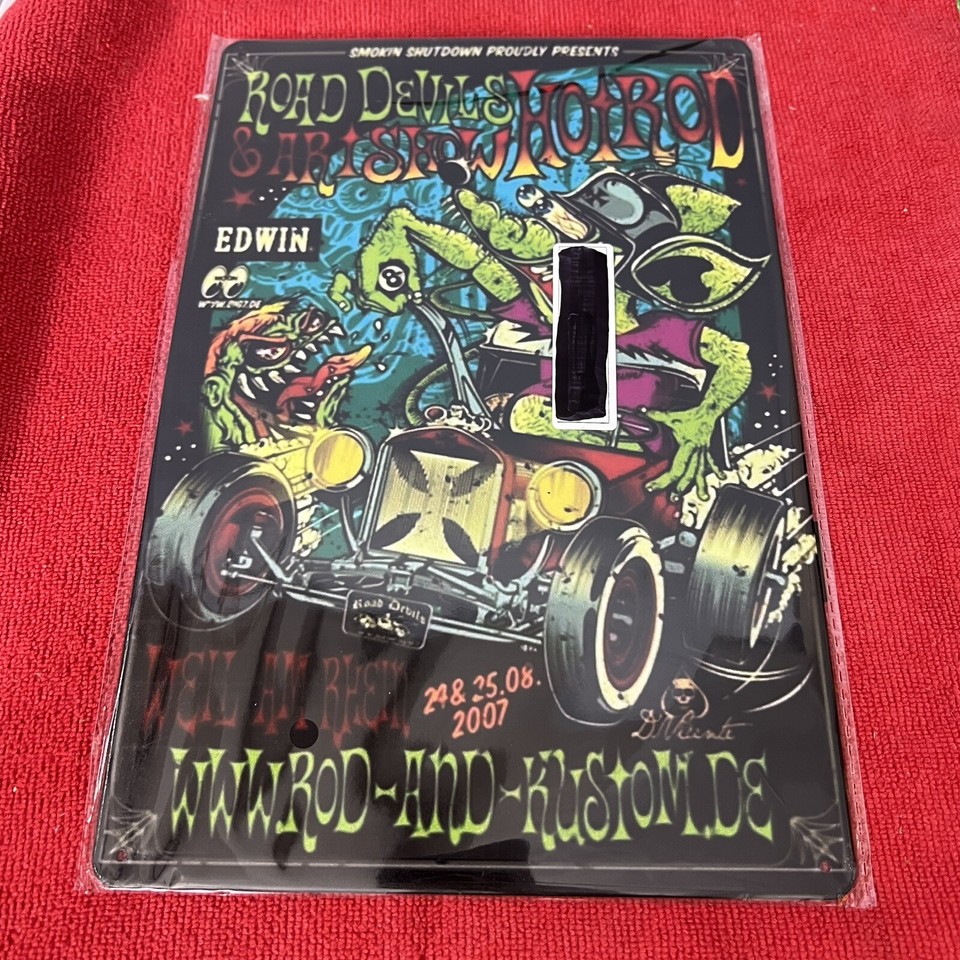 🔥 RAT FINK Ed “Big Daddy” Roth RF Hot Rod 12x8” Metal Sign ODD T-Bucket ...