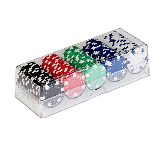 100-Piece Clear Acrylic Poker Chip Rack with Lid. 100ct Poker Chip Tray ...