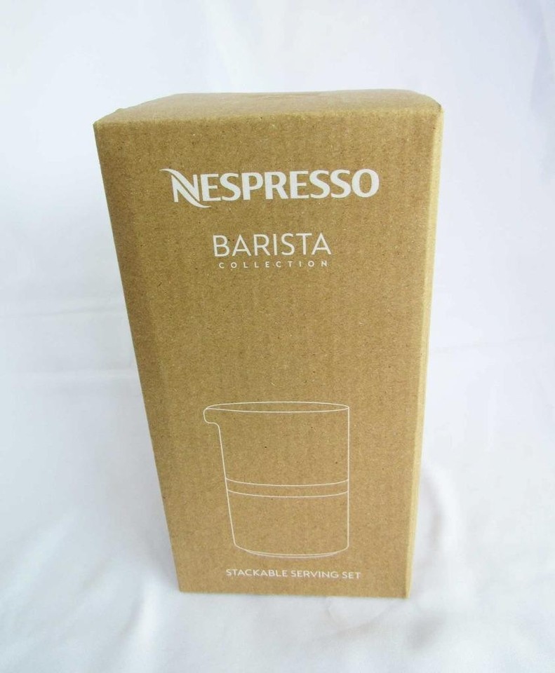 NEW Nespresso Stackable Serving Set ~ in Box, Barista Collection FREE ...
