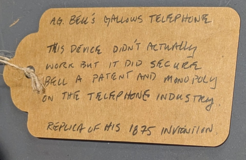 Vintage Replica Alexander Graham Bell 1875 Gallows Telephone Scientific ...