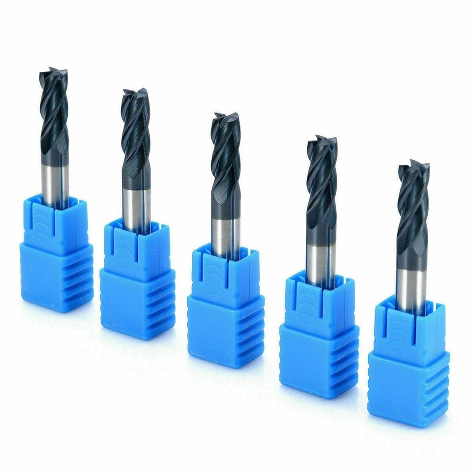 Useful End Mill Spiral Mills 4 Flute Shank 50mm Length 5pcs Cutter Tool ...