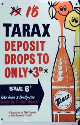 TARAX Tin Metal Sign Rustic Look .. MAN CAVE . brand new. AU SELLER ...