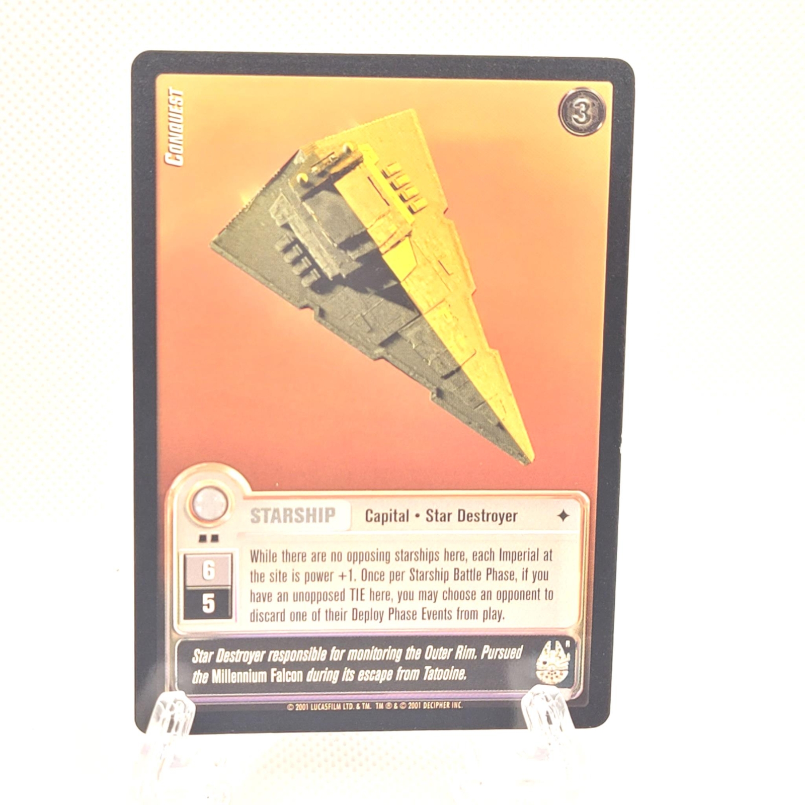 Star Wars TCG CCG Jedi Knights Conquest Star Destroyer 85R RARE Right ...