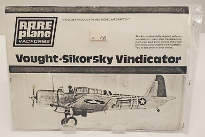 Rare Plane Vought Sikorsky Vindicator Vacuform Model Airplane Kit 1:72 ...