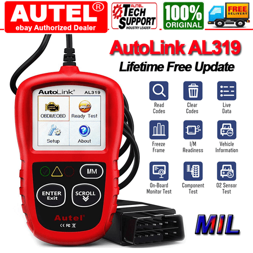 Autel Autolink AL319 OBD2 CAN OBDII Auto Car Code Reader Diagnostic ...