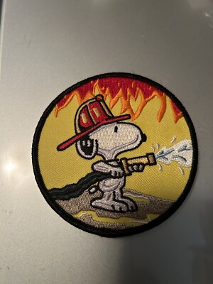 Fire Department Patch: "Snoopy....Fireman" 3" Round Patch | eBay