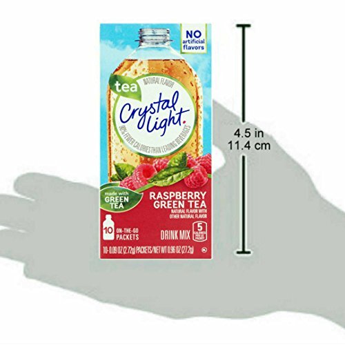 Crystal Light On The Go Raspberry Green Tea 60 Packets 10 Packet Box ...