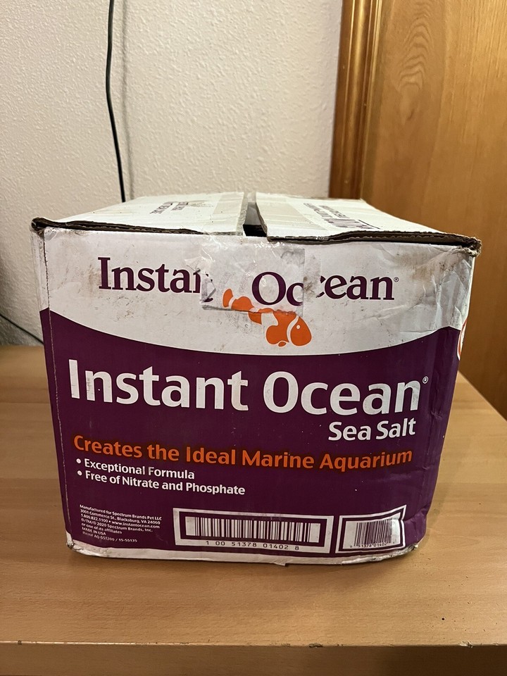 NEW! Instant Ocean Marine Aquarium Sea Salt 200 Gallon 60lbs 757 Liters ...