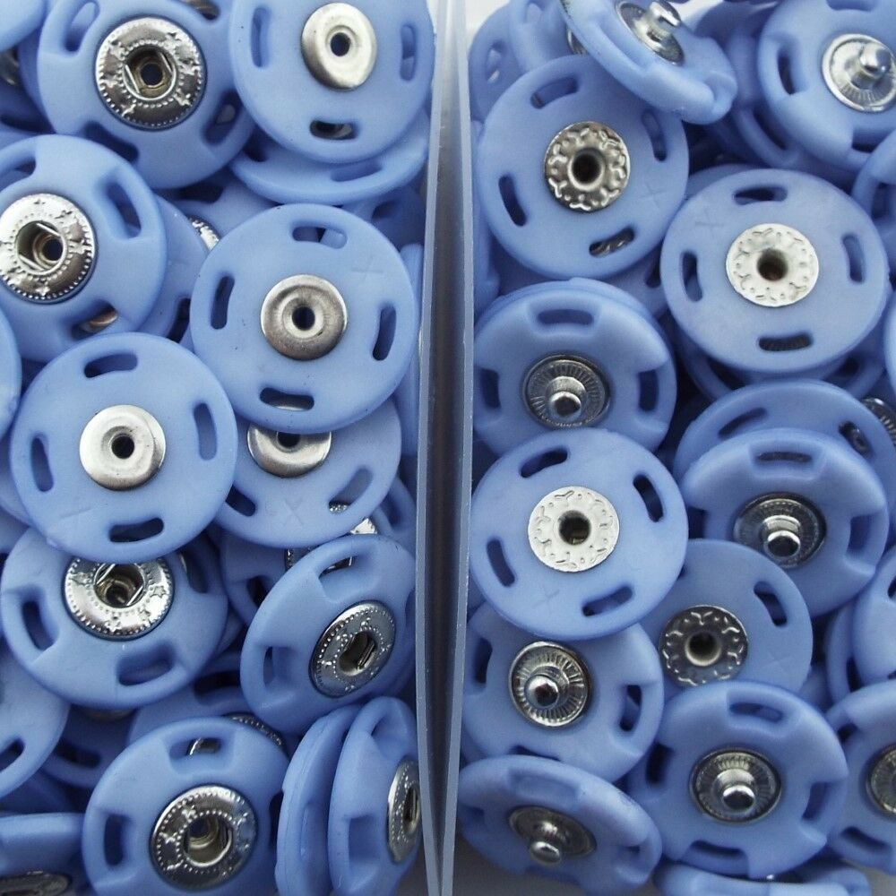 22 COLOUR LARGE 22mm Plastic Metal Popper Snap Fastener Press Stud BUY ...