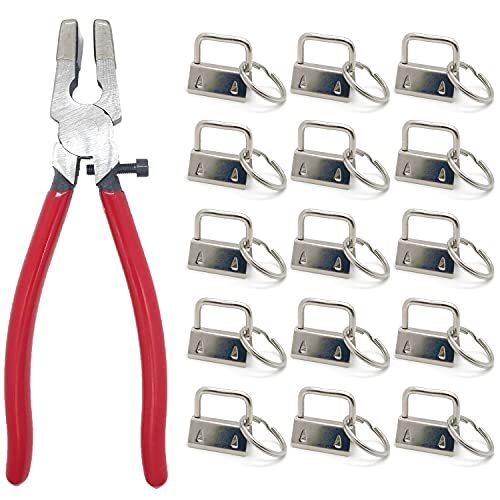 51 Sets Key Fob Hardware With 1pcs Key Fob Pliersglass Running Pliers ...