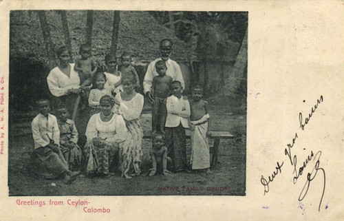 PC CPA CEYLON - SRI LANKA, COLOMBO, NATIVE FAMILY GROUP, Postcard ...