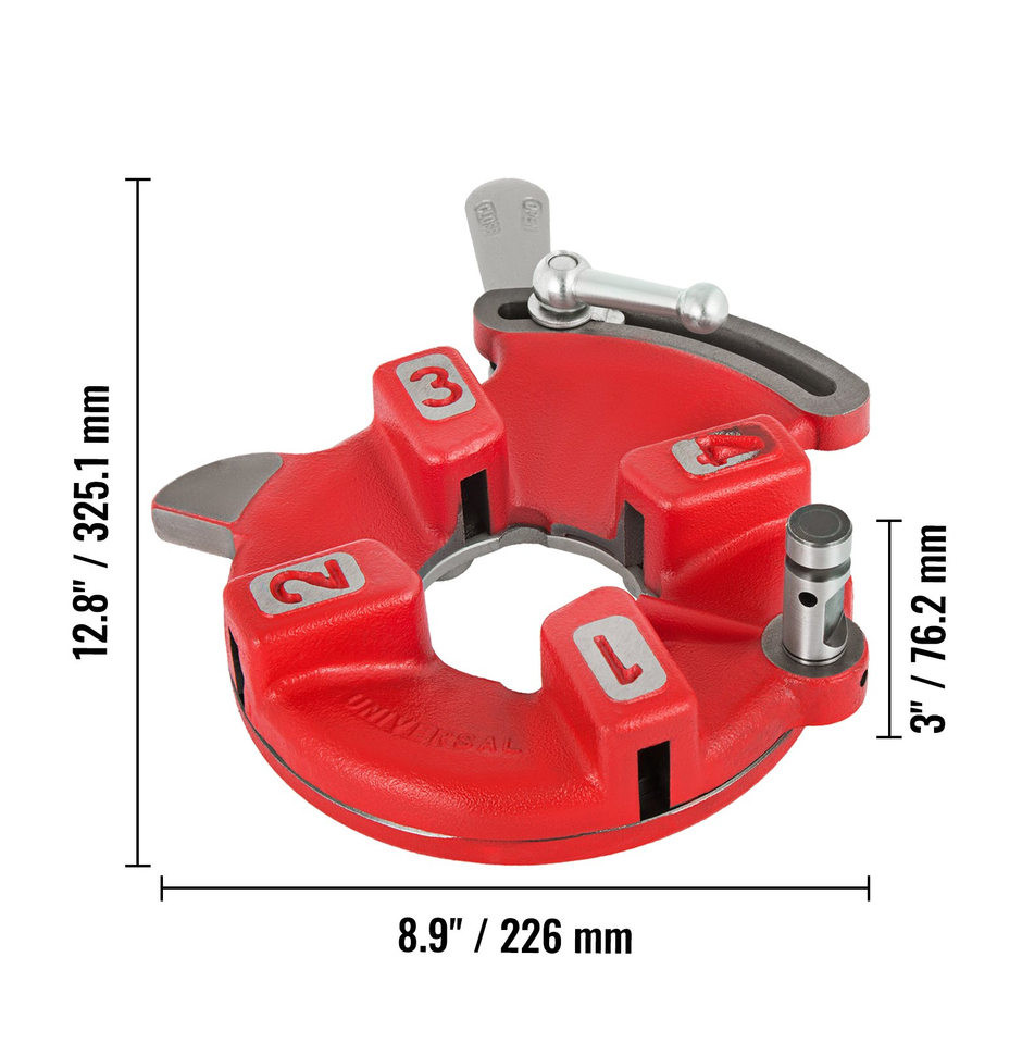 VEVOR 811A Universal Self Open Dies Head Fit for Ridgid 1/8-2inch 97075 ...