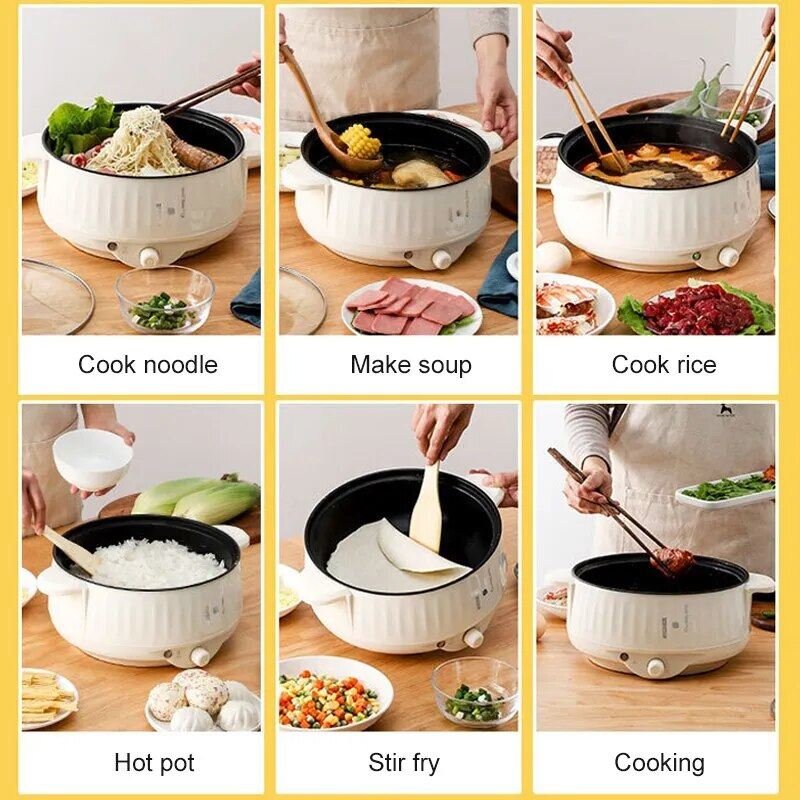 220V Multi Cookers Single/Double Layer Electric Pot 1-2 People ...