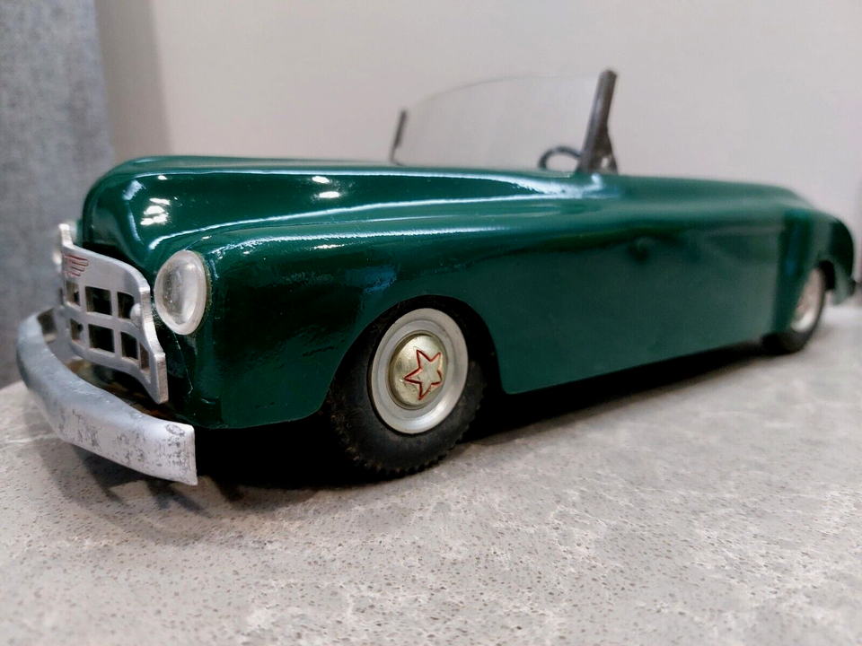 Vintage USSR Tin Metal Toy ZIM GAZ BIG 35 cm. Car Cabrio Limousine ...
