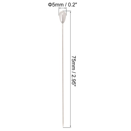100Pack Teardrop Pearl Head Pins Corsage Pins 2.6" Sewing Straight Pin ...