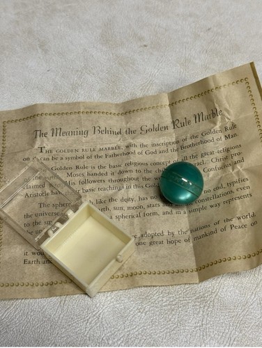 Vintage Golden Rule Marble All Original | eBay