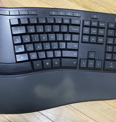 Microsoft Ergonomic Keyboard Model 1878 Wired USB Black Works Great ...