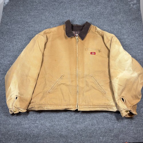 Vintage Dickies Jacket Men's 5XL Tan Faded Canvas Workwesr Detroit ...