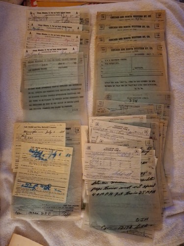 60+ Railroad Clearance forms Train orders Teletypes FOUR DIFFERENT ...