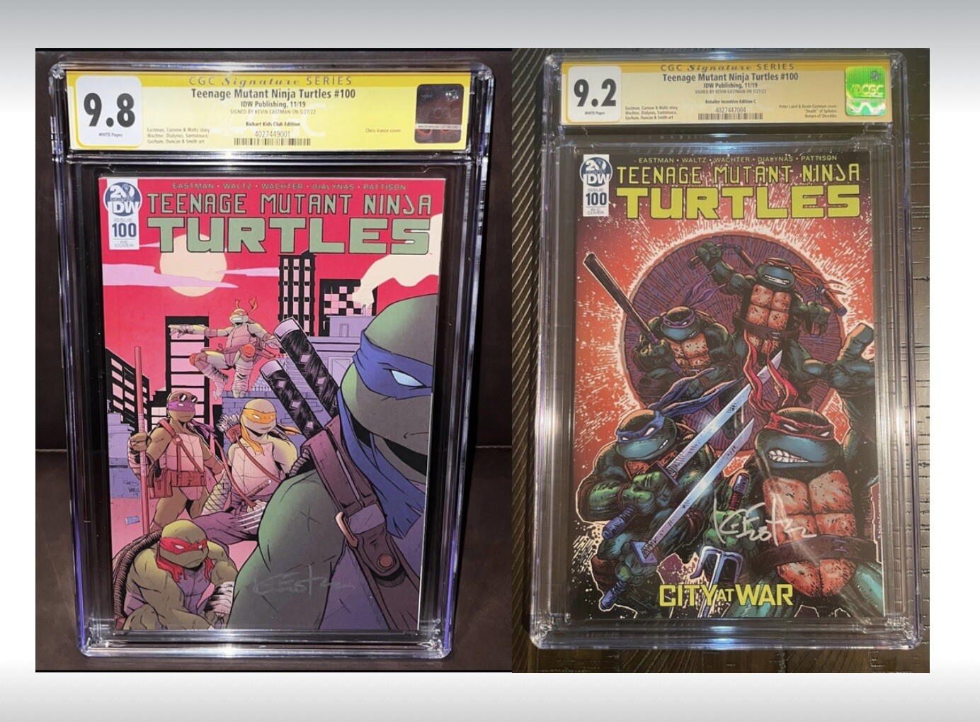*SIGNED* Teenage Mutant Ninja Turtles #100 CGC Signature Series Kevin ...