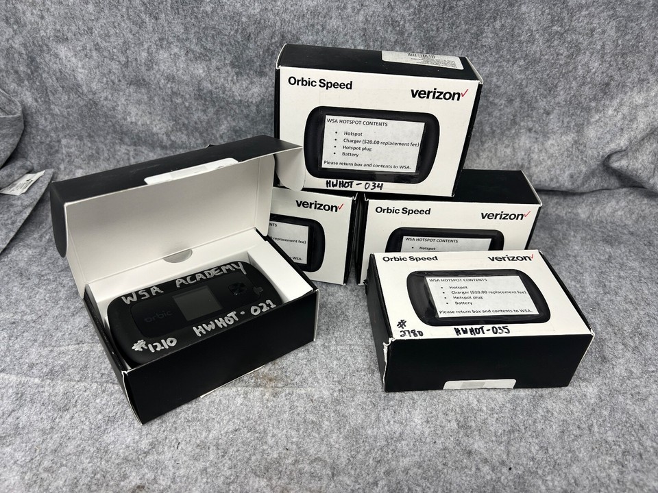 [LOT OF OF 5] NEW ORBIC SPEED RC400L VERIZON 4G LTE PORTABLE WIFI ...