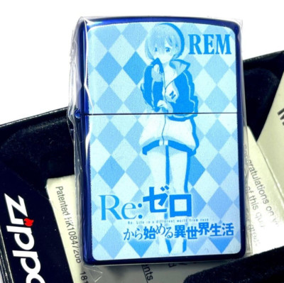 Zippo Lighter Re ZERO Starting Life in Another World Rem Blue Plating ...