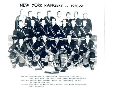 1950 1951 NEW YORK RANGERS 8X10 TEAM PHOTO HOCKEY NHL USA HOF | eBay