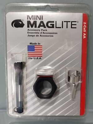 NEW OEM Mini MagLite 7 Piece 2 Cell AA Pen Flashlight Accessory Pack ...