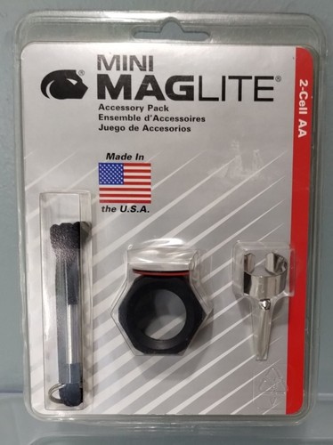 NEW OEM Mini MagLite 7 Piece 2 Cell AA Pen Flashlight Accessory Pack ...