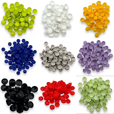 Dome Gloss Cover Snap-Caps™Decorative Plastic Two Piece 6/8g Screw ...