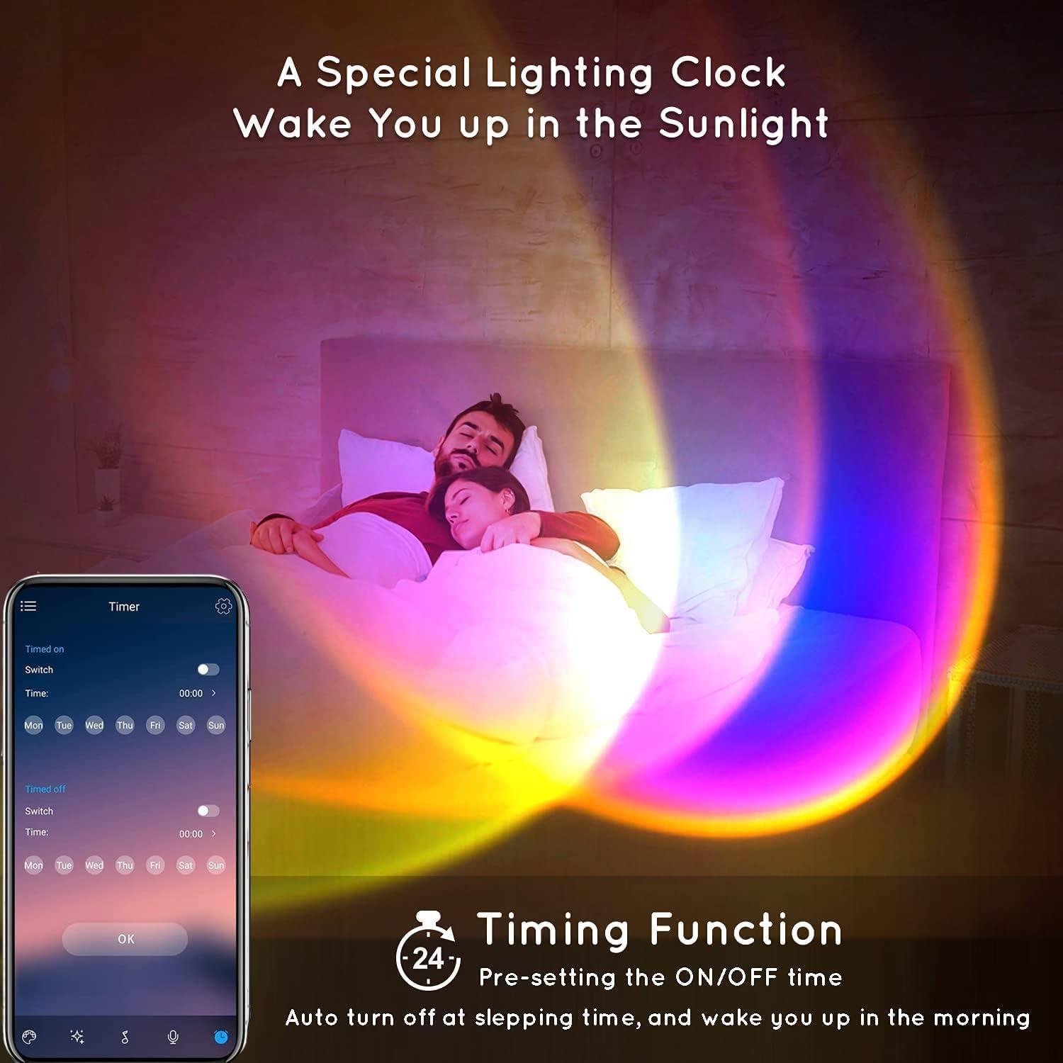 Sunset Lamp Projection, Alexa Voice Control Sunset Projection with App ...