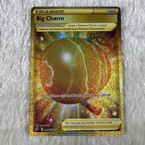 Pokémon TCG Big Charm Rebel Clash 206/192 Gold Secret Rare Trainer Mint ...