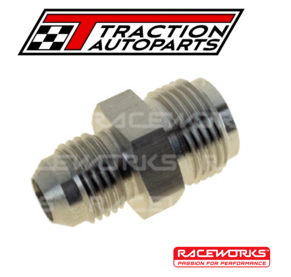 RACEWORKS 11/16IN-18 INVERTED FLARE TO AN-6 MALE FLARE POWER STEERING ...