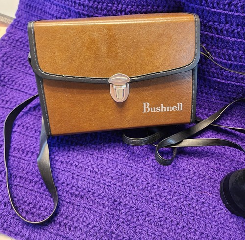 Vtg Busnell 7.35 Binoculars With Brown Leather Case With Straps 13 7307 ...