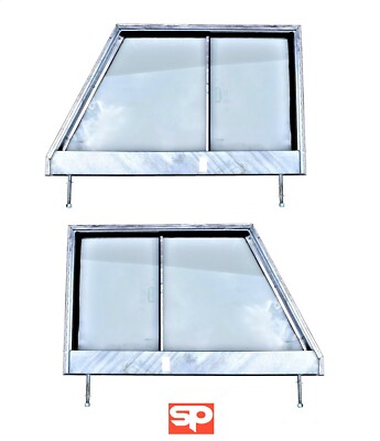 PREMIUM Galvanised Glazed Front Door Tops RH & LH PAIR FOR Land Rover ...
