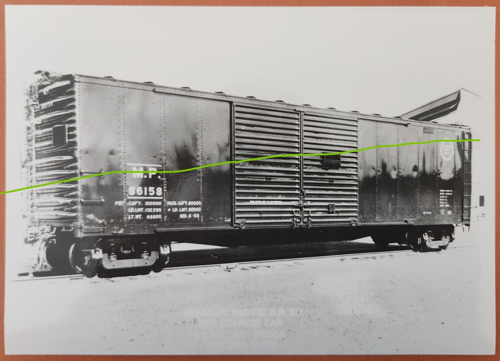 Photo Missouri Pacific (MP) 50Ft DD Boxcar 86158 5" x 7" 1948 -J | eBay