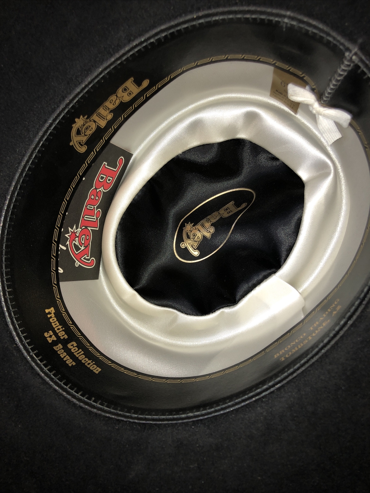 Bailey 3X Beaver Ranch Frontier Black Color Cowboy Hat Size 6 3/4 ...