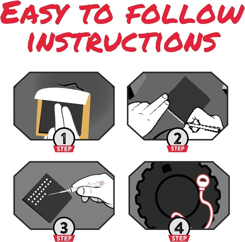 GlueTread Full-Size 4x4 Sidewall Tire Repair Kit | Sidewall Tire Patch ...