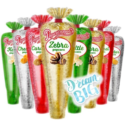 Popcornopolis Popcorn 12 Mini Metallic Cones Best By 5/13/25 | eBay